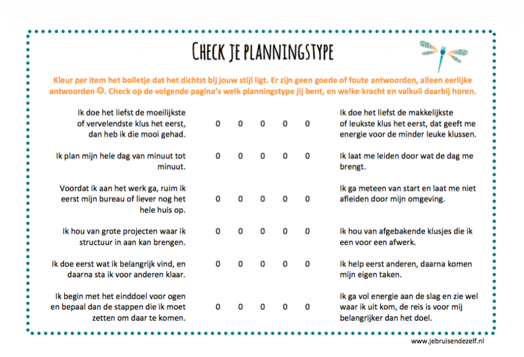 Welke planningsstijl heb jij? Doe de test! - Je Bruisende Zelf